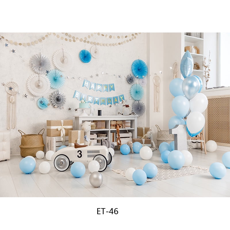 Newborn Baby Birthday Background First Birthday Party Balloon Flower ...