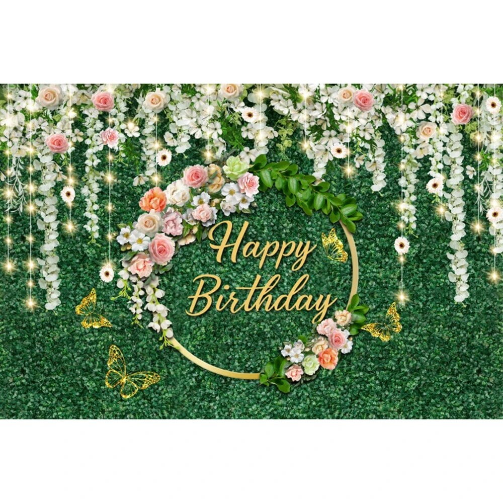 Newborn Baby Birthday Party Backdrop Butterfly Custom Name Boho Baby ...
