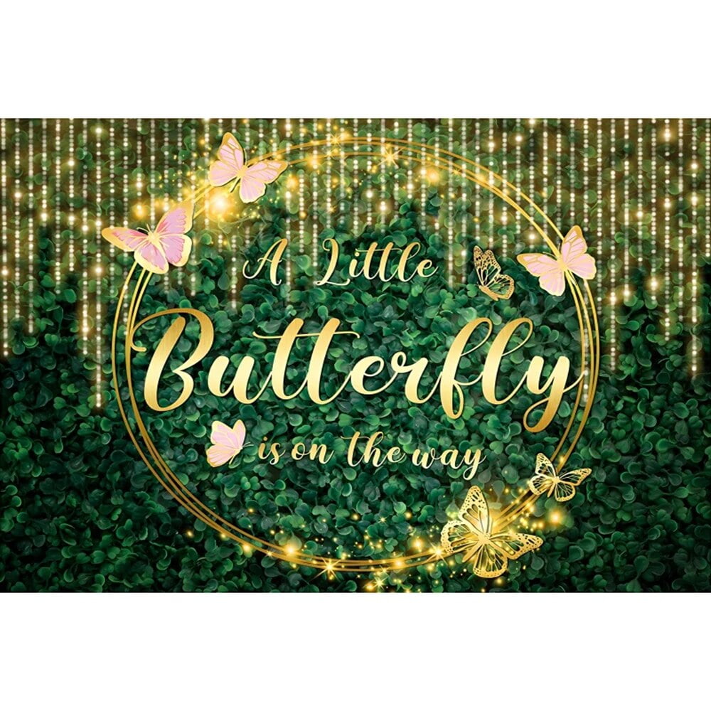 Newborn Baby Birthday Party Backdrop Butterfly Custom Name Boho Baby ...