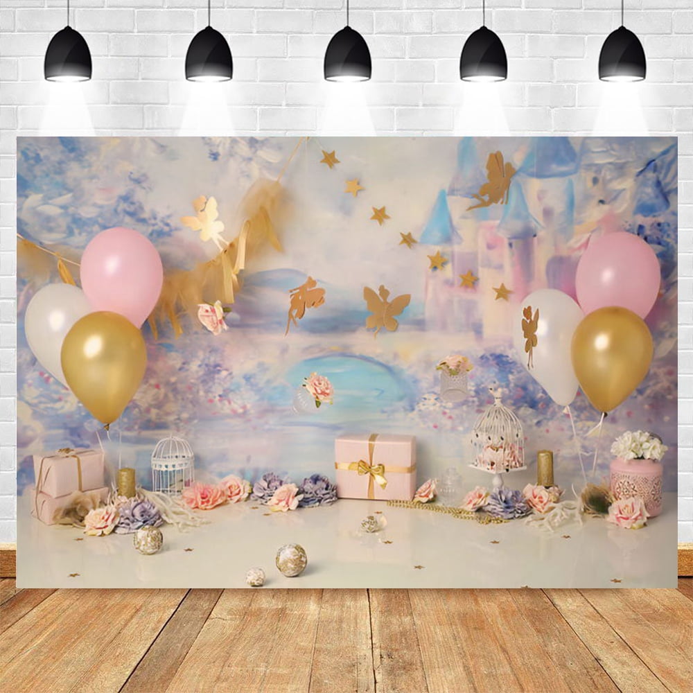 Newborn Baby Birthday Party Balloons Cake Smash Interior Room ...