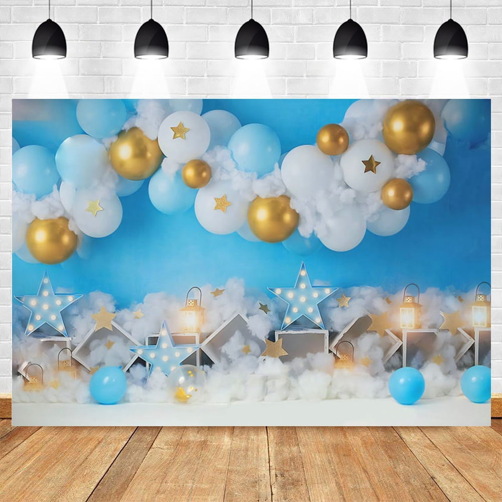 Newborn Baby Birthday Party Balloons Cake Smash Interior Room ...