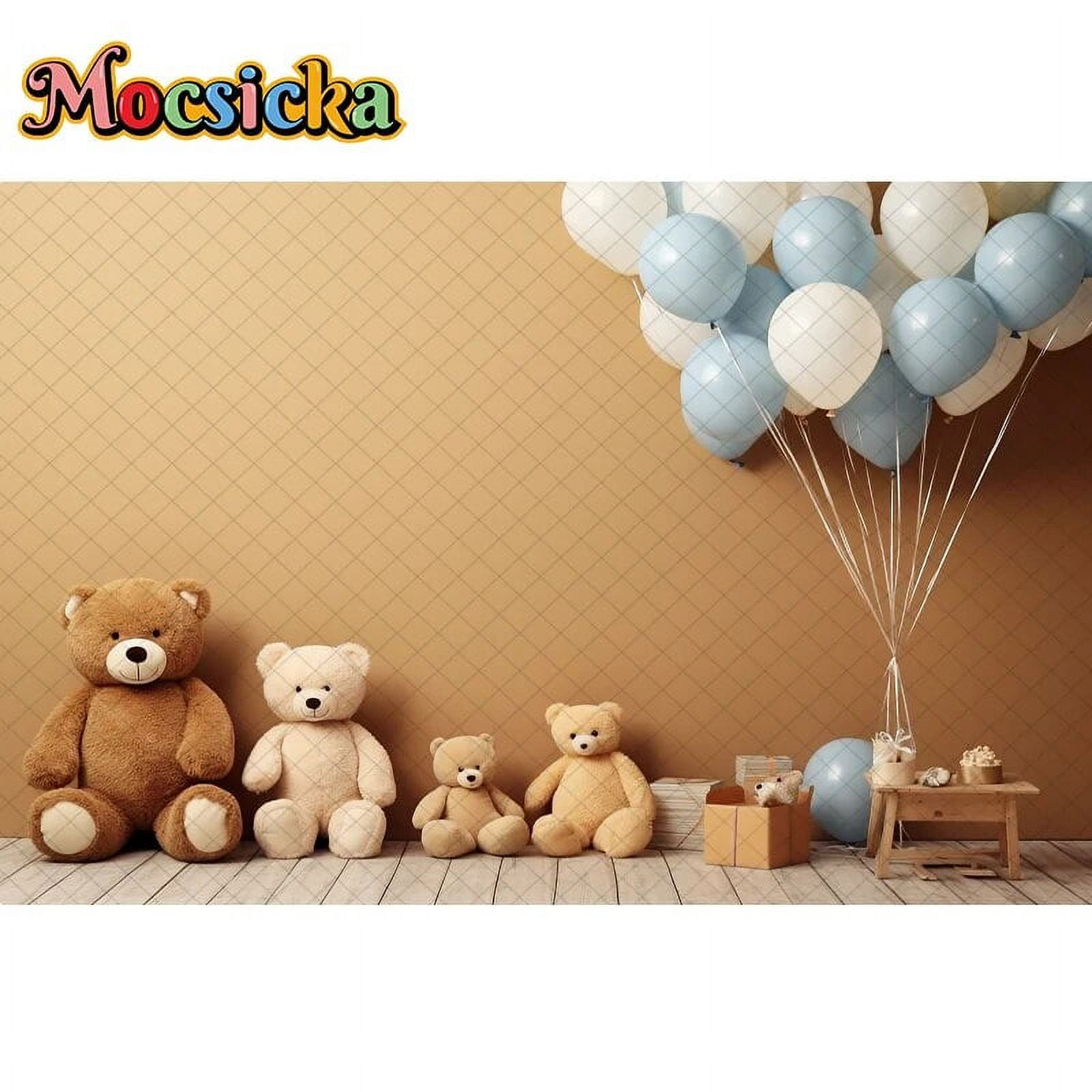 Newborn Baby Birthday Party Photo Backdrop Balloon Bear Decor Props 1st ...