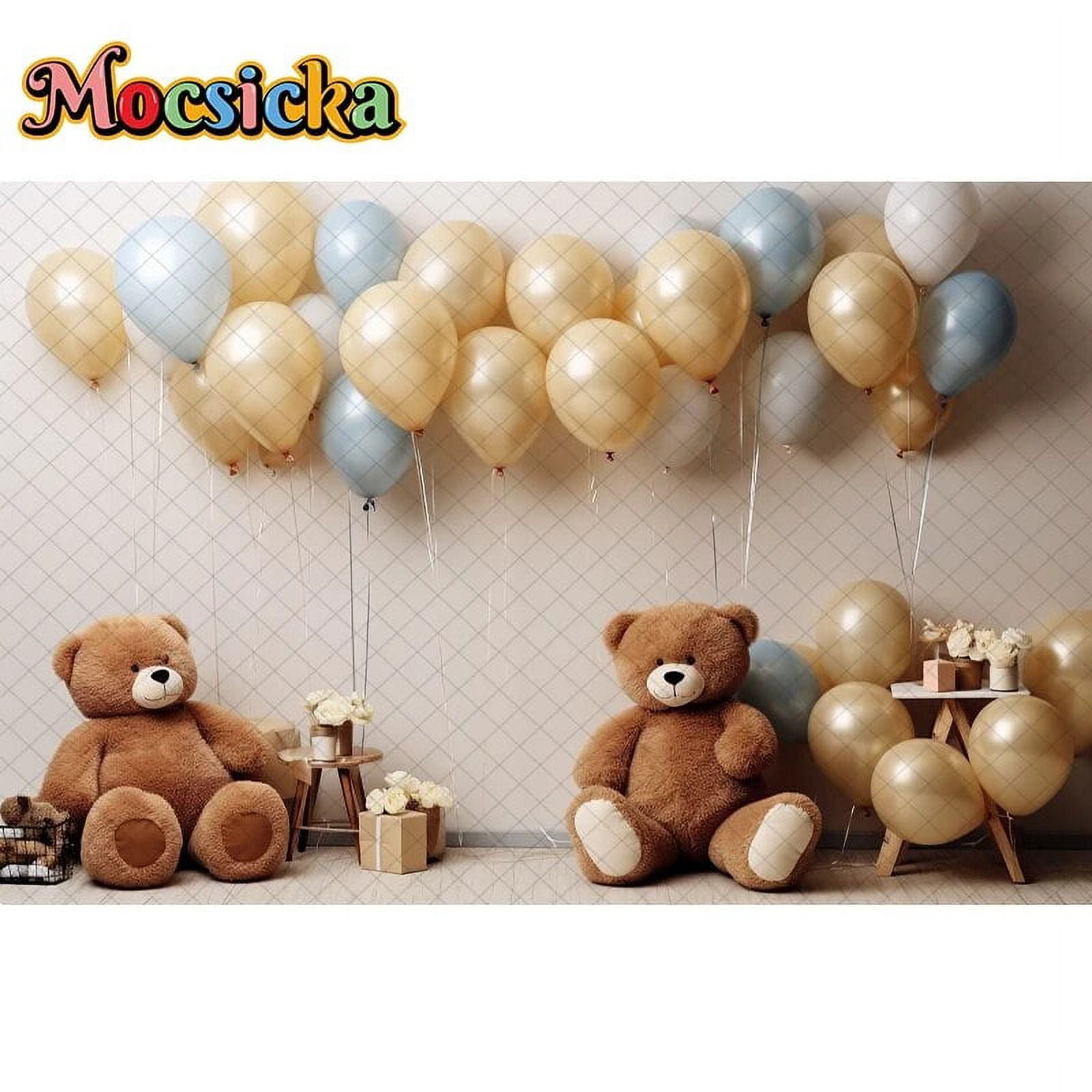 Newborn Baby Birthday Party Photo Backdrop Balloon Bear Decor Props 1st ...