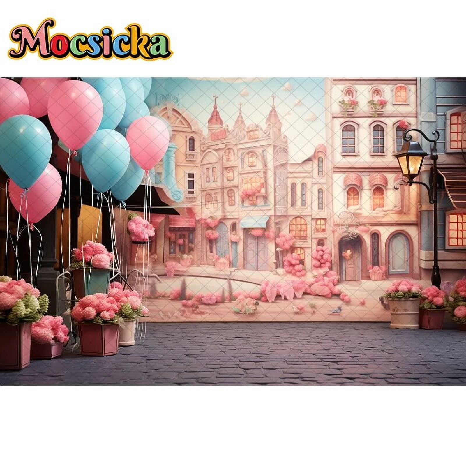 Newborn Baby Birthday Party Photo Backdrop Balloon Bear Decor Props 1st ...