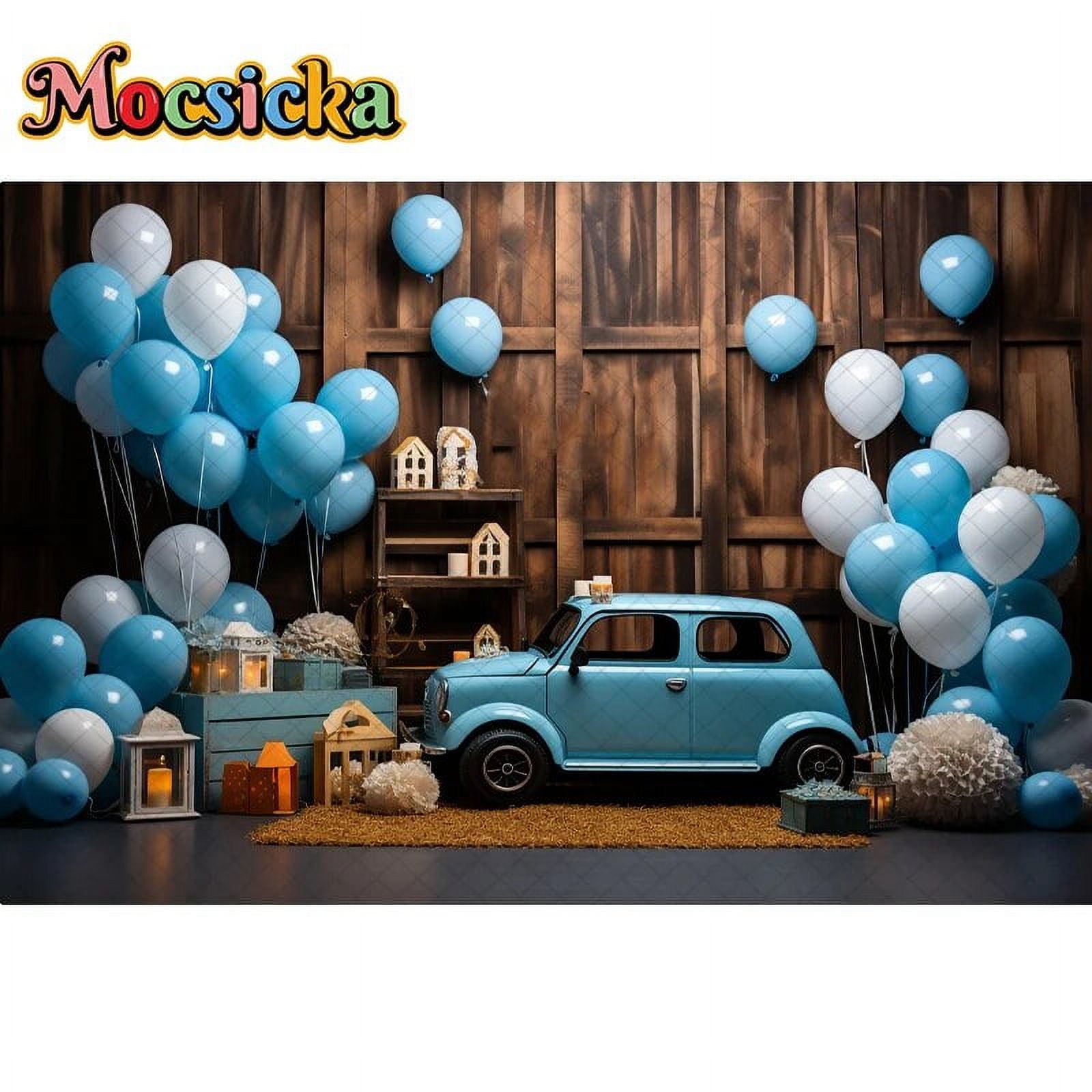 Newborn Baby Birthday Party Photo Backdrop Balloon Bear Decor Props 1st ...