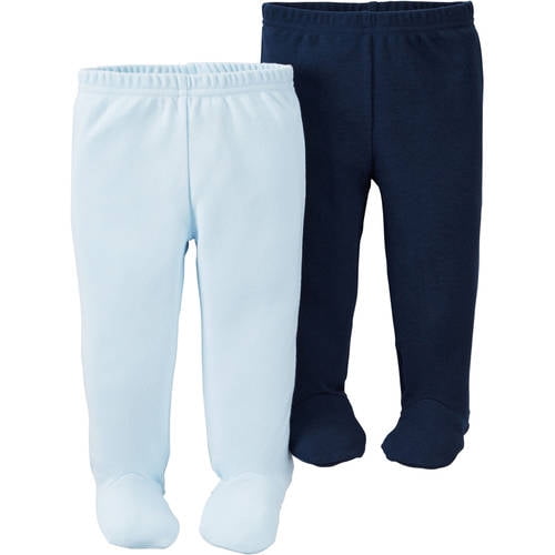 Newborn Baby Boy Footed Pants, 2-Pack - Walmart.com