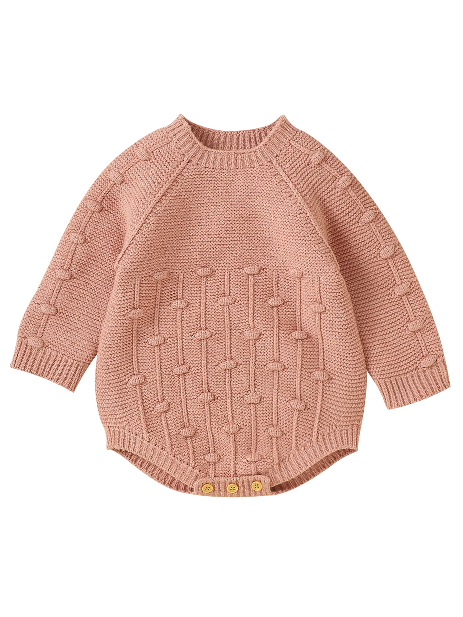 Newborn Baby Boy Girl Clothes Oversized Knit Sweater Romper Long Sleeve ...