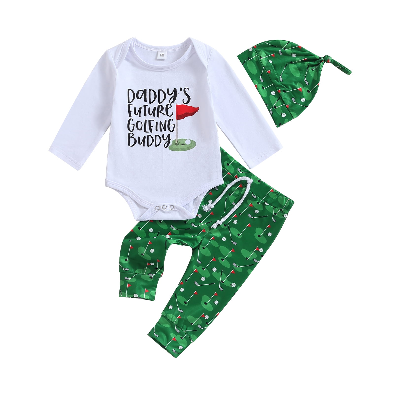 Newborn Baby Boy Girl Golf Outfit 3M 6M 12M 18M Future Golfing Buddy ...