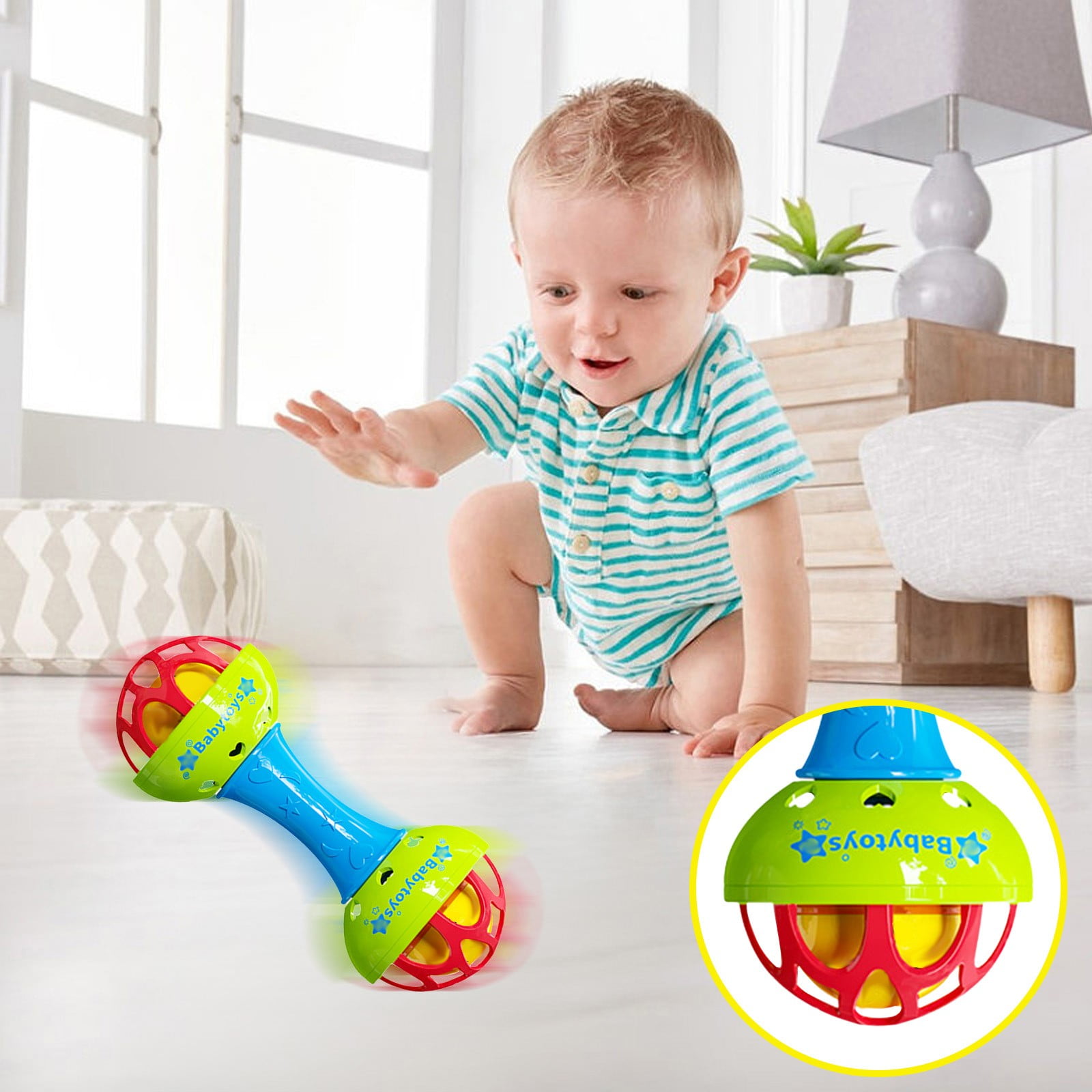 Newborn Baby Boy Girl Rattles Set，Baby Rattle 3-6 Months Old Baby Toys ...