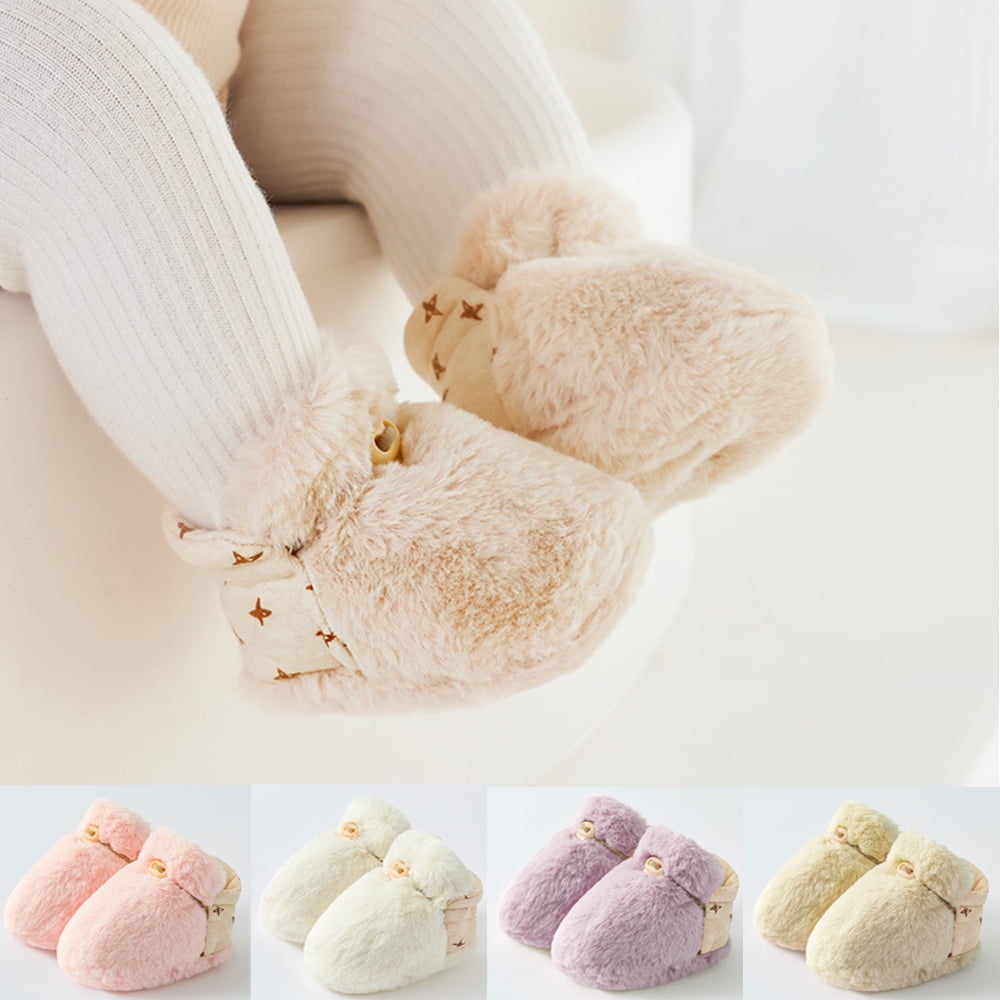 Newborn Baby Boy Girl Soft Plush Booties, Infant Slippers Socks Shoes ...