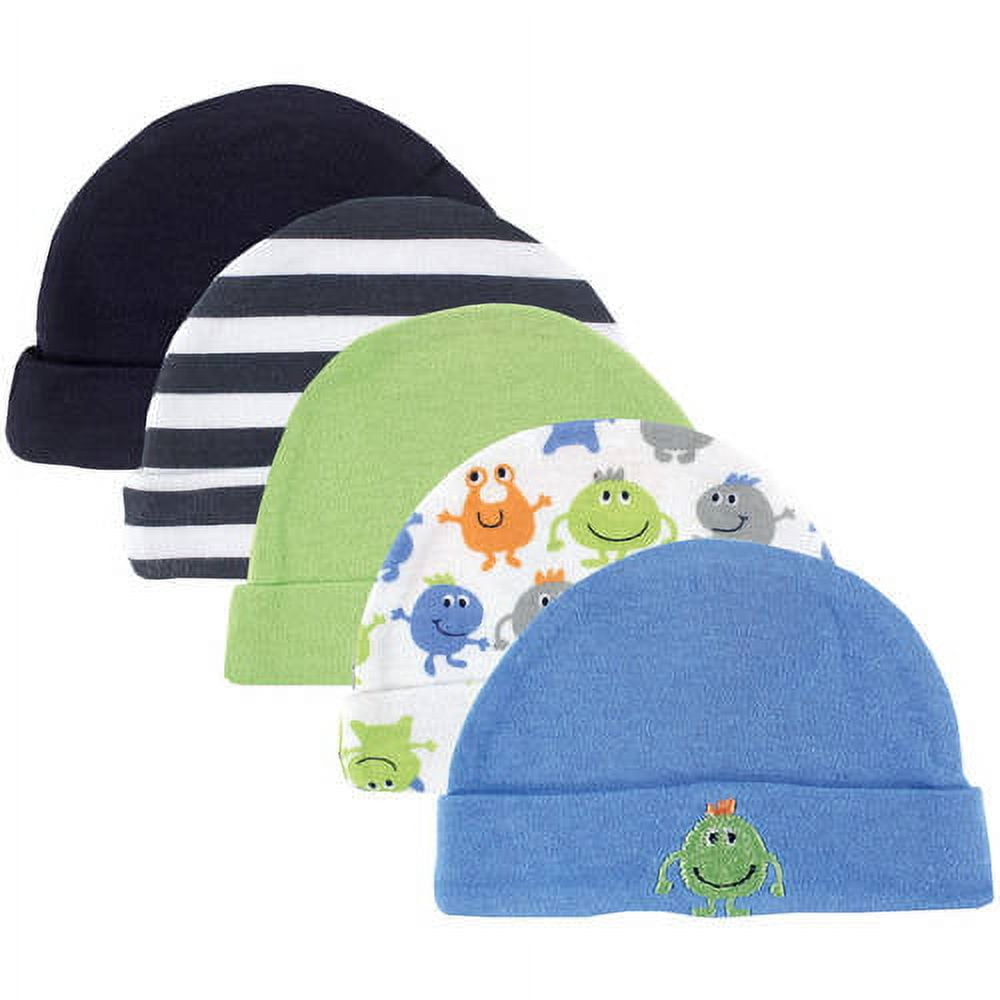 Newborn Baby Boys' Caps 5-Pack, 0-6 months, Choose Your Color - Walmart.com