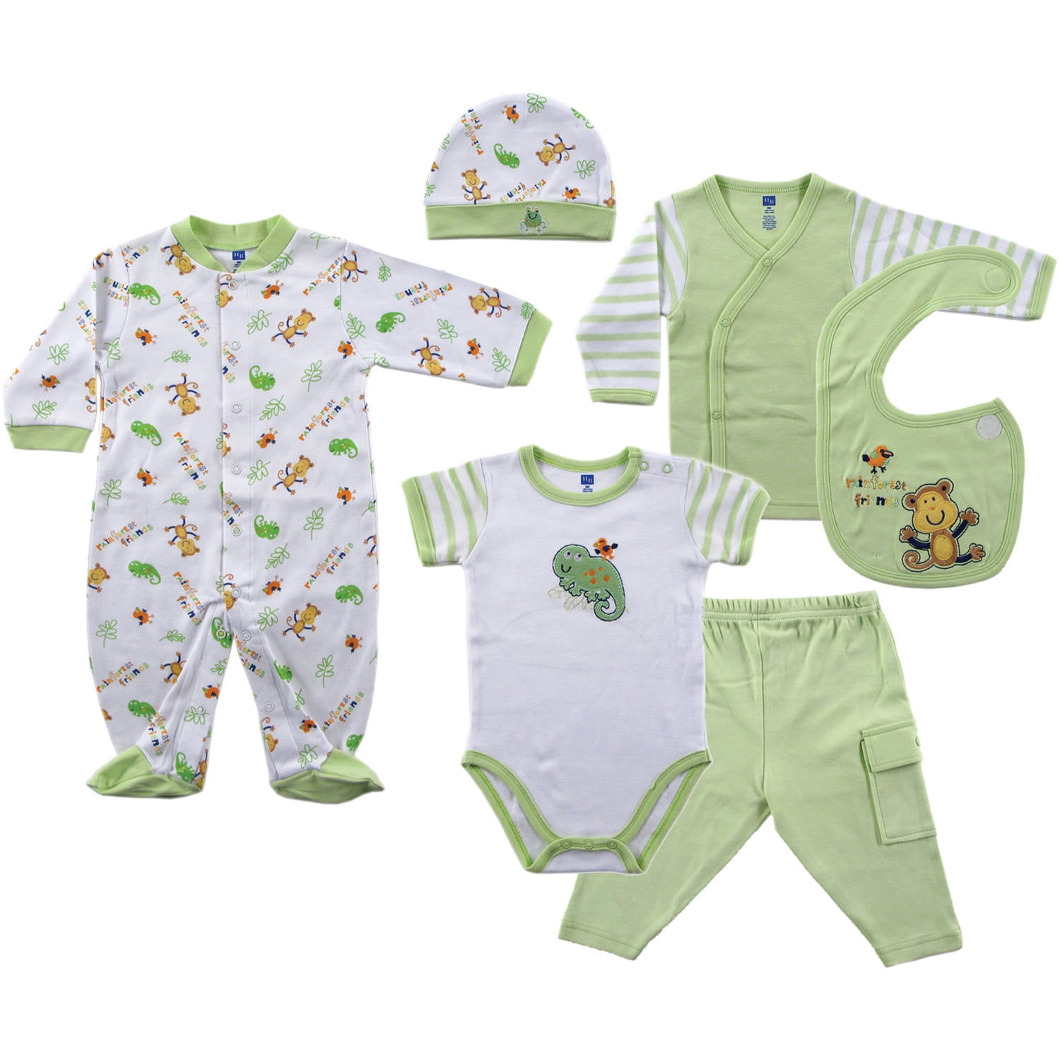 Newborn Baby Boys Layette Set 6Pc - Walmart.com