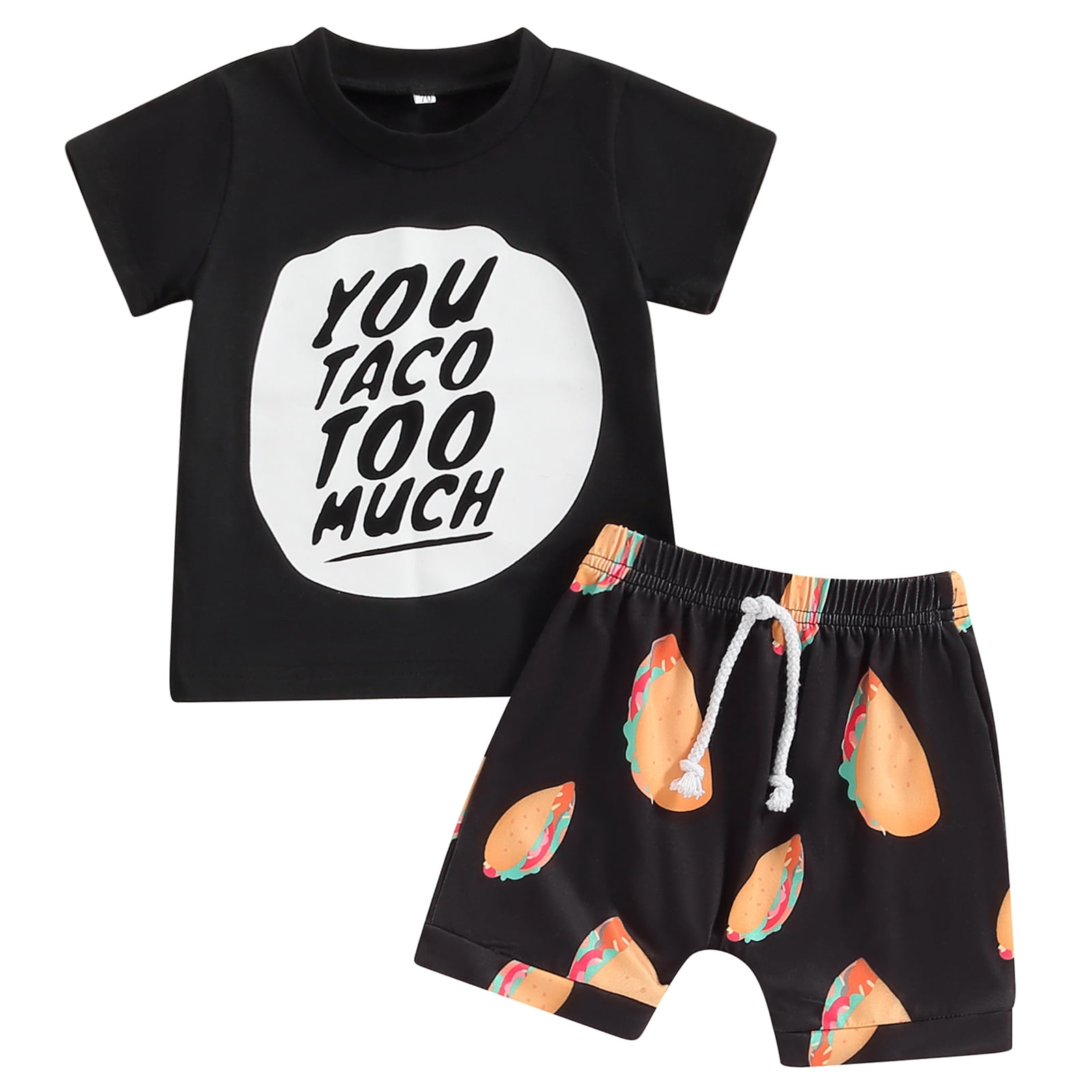 Newborn Baby Boys Outfits Shorts Set Short Sleeve Letters Print T-shirt ...