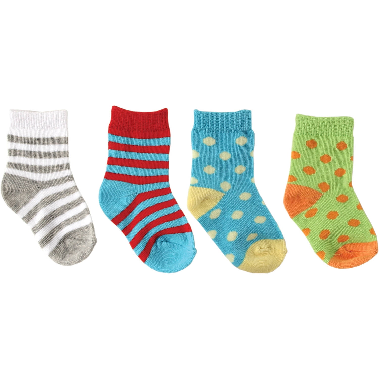 Newborn Baby Boys' and Girls' Colorful Socks 4-Pack, Choose Your Color ...