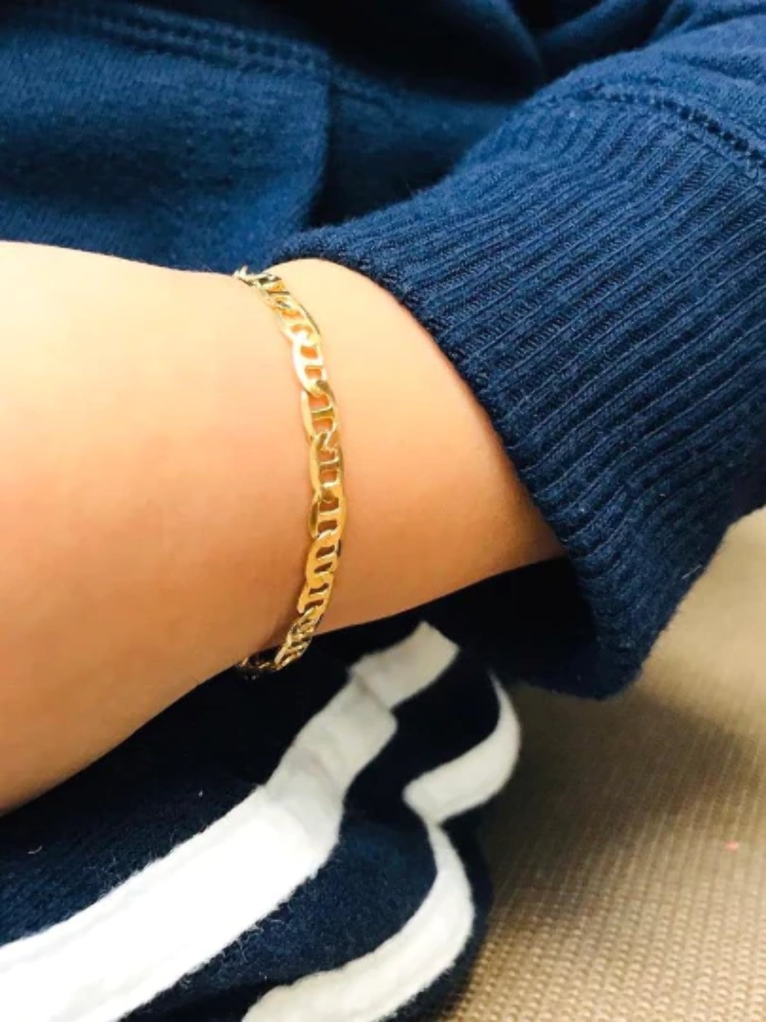 Newborn Baby Children s Boys Girls Mom s Dad s Bracelet 14K Gold Filled Baby Bracelet Kids Jewelry Pulsera para Ninos Mujer y Hombre en Oro Laminado. Walmart