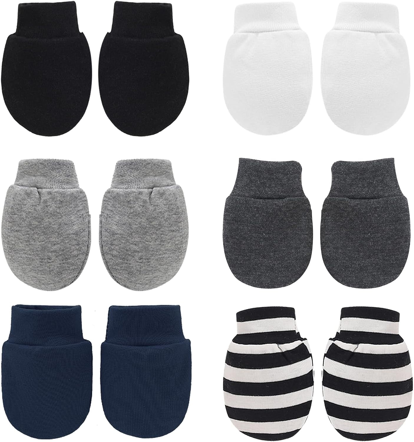 Guuyoo Baby Cotton Mittens No Scratch Breathable Gloves for 0-6 Months ...