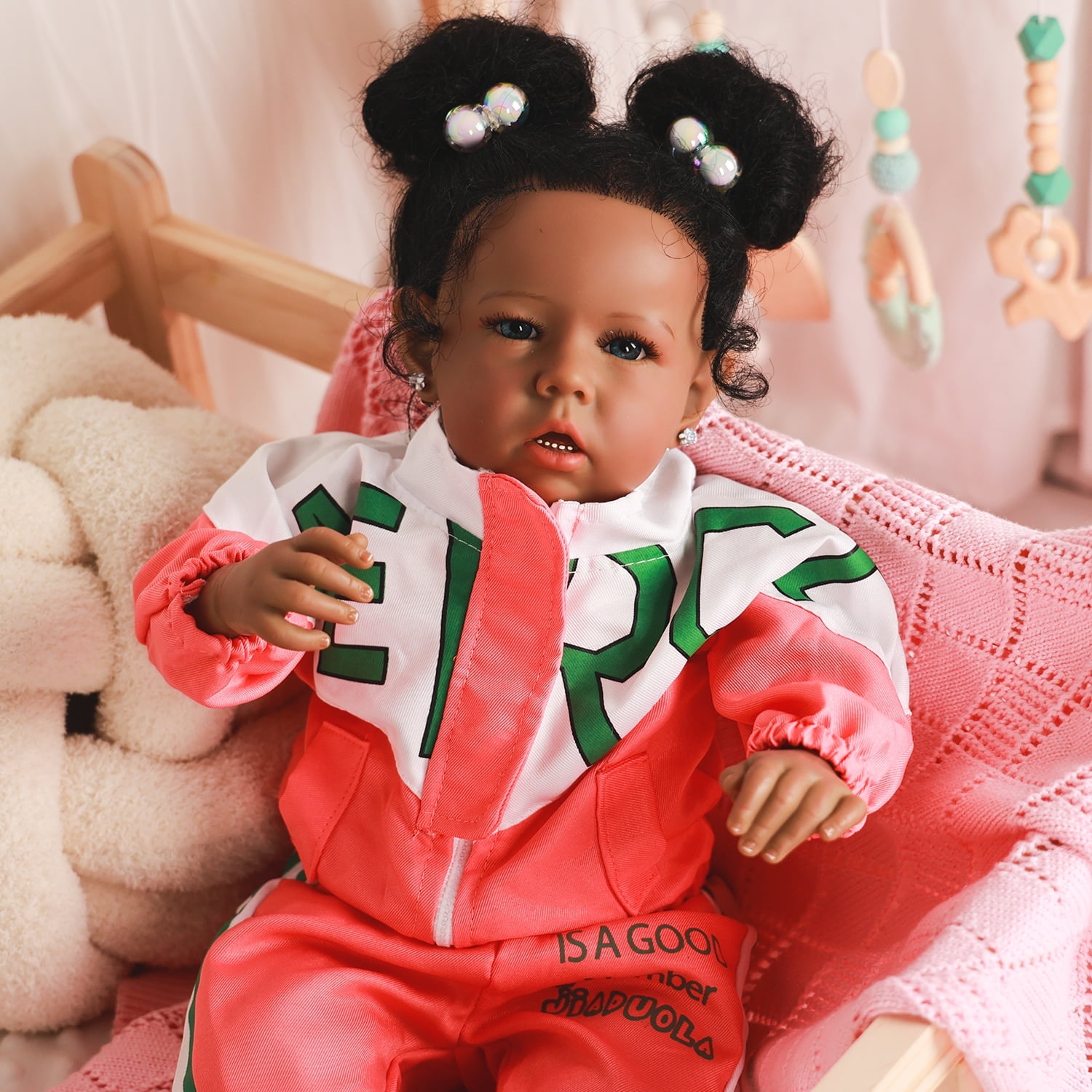 "Takanini 20"" Lifelike Newborn Baby Dolls, Black Silicone Limbs, Soft ...