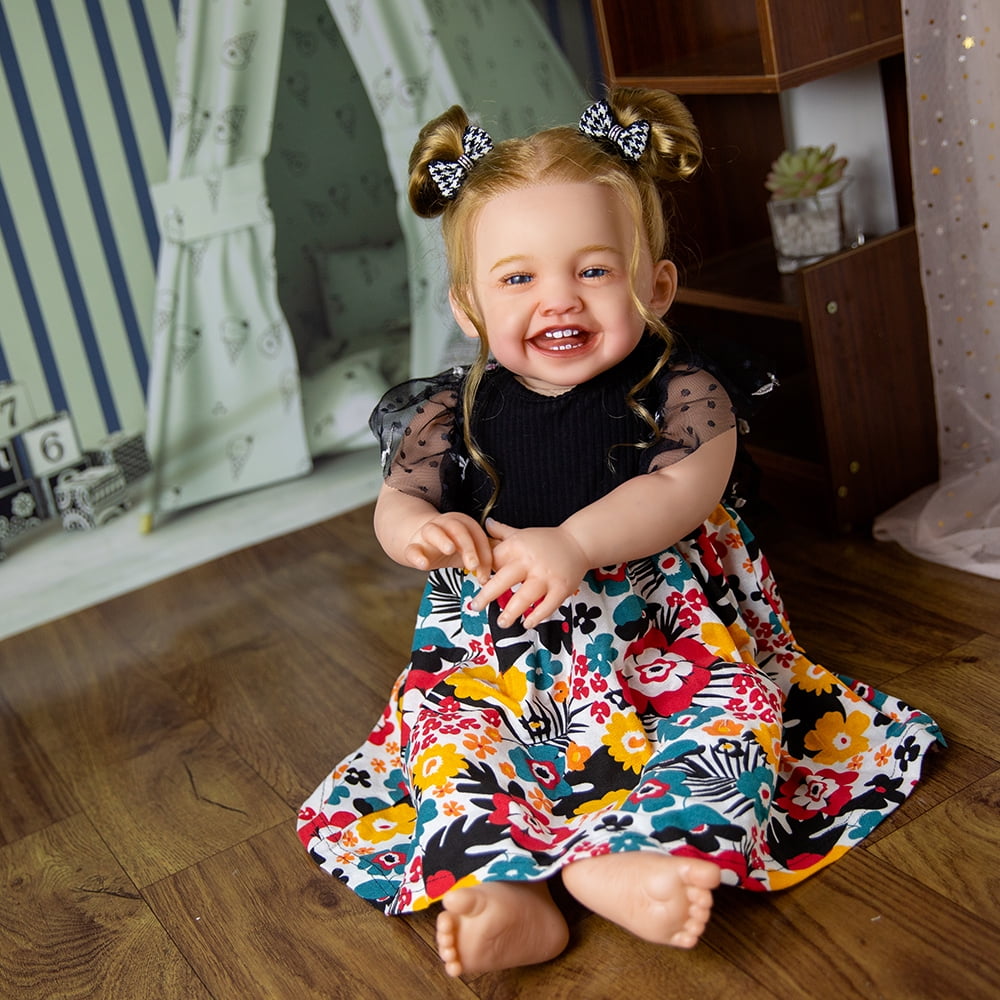 Reborn Baby Dolls 23 Inch Black Skin Soft Body with Silicone Limbs ...