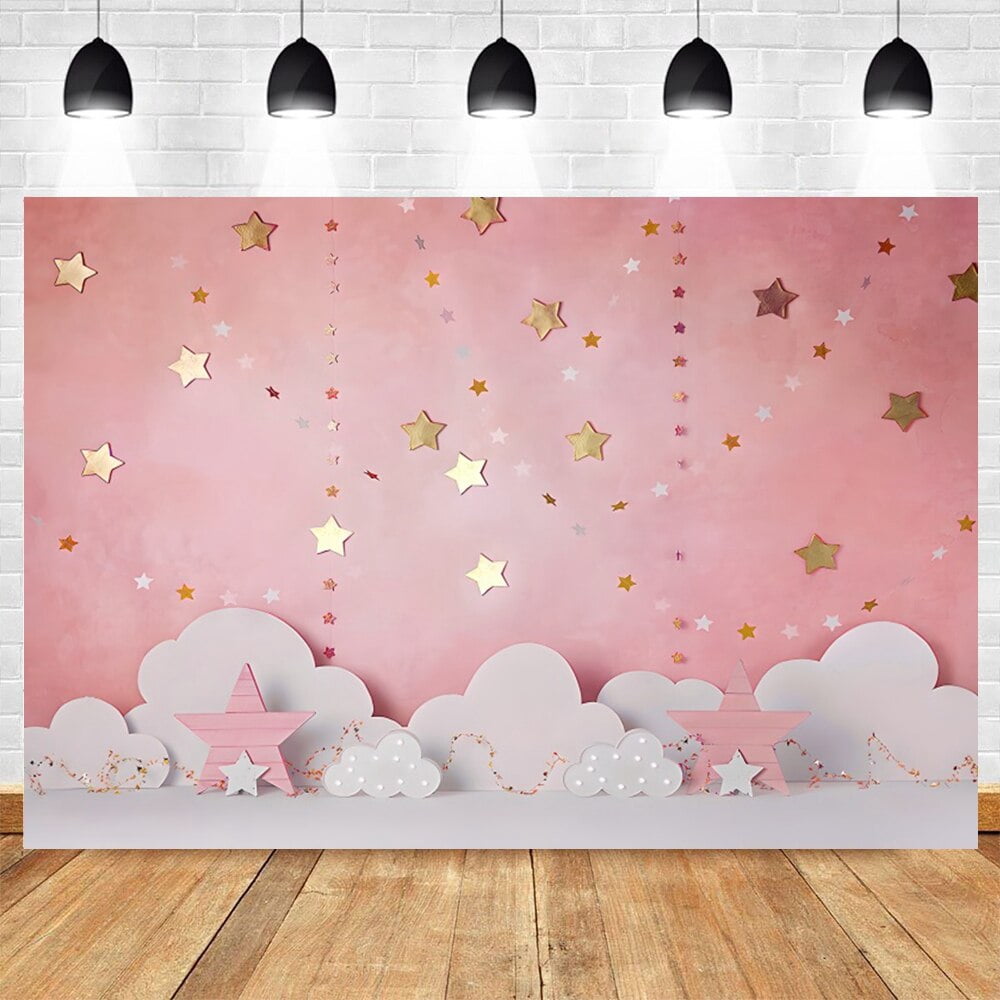 Newborn Baby First Birthday Backdrop Girl Boy Balloon Jungle Safari ...
