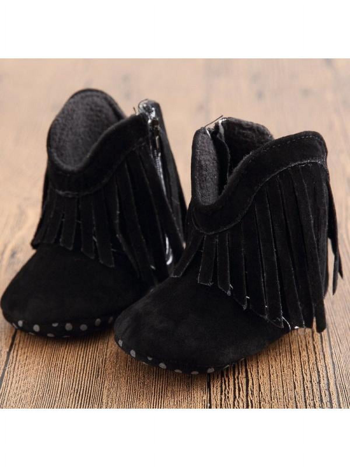 Newborn Baby Fringe Tassel Boots Infant Boy Girl Non-slip Soft Soled ...