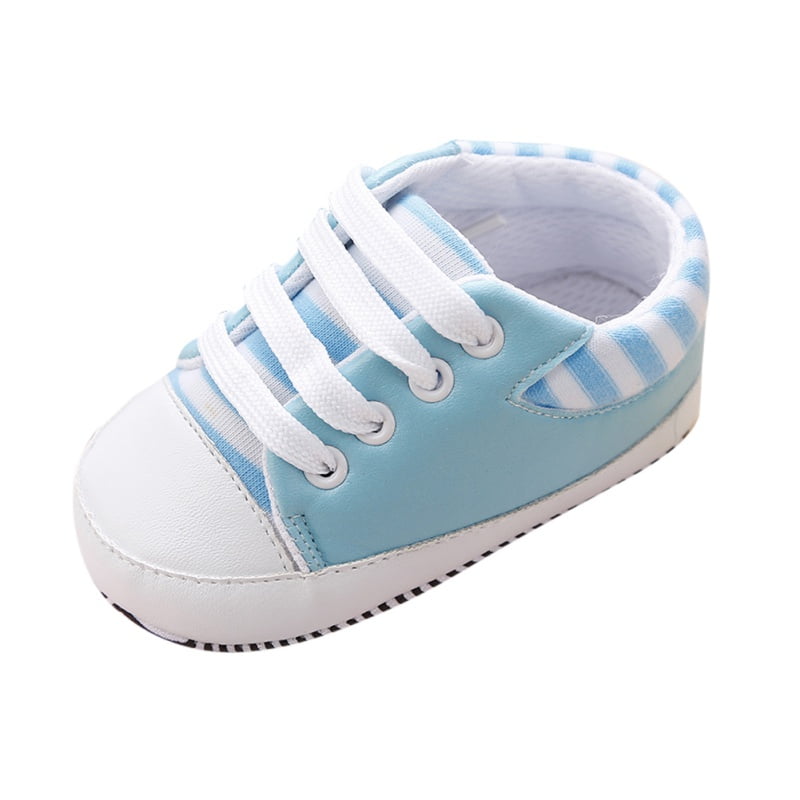 Newborn Baby Girl Boy Canvas Sneaker Soft Sole Infant First Walkers ...