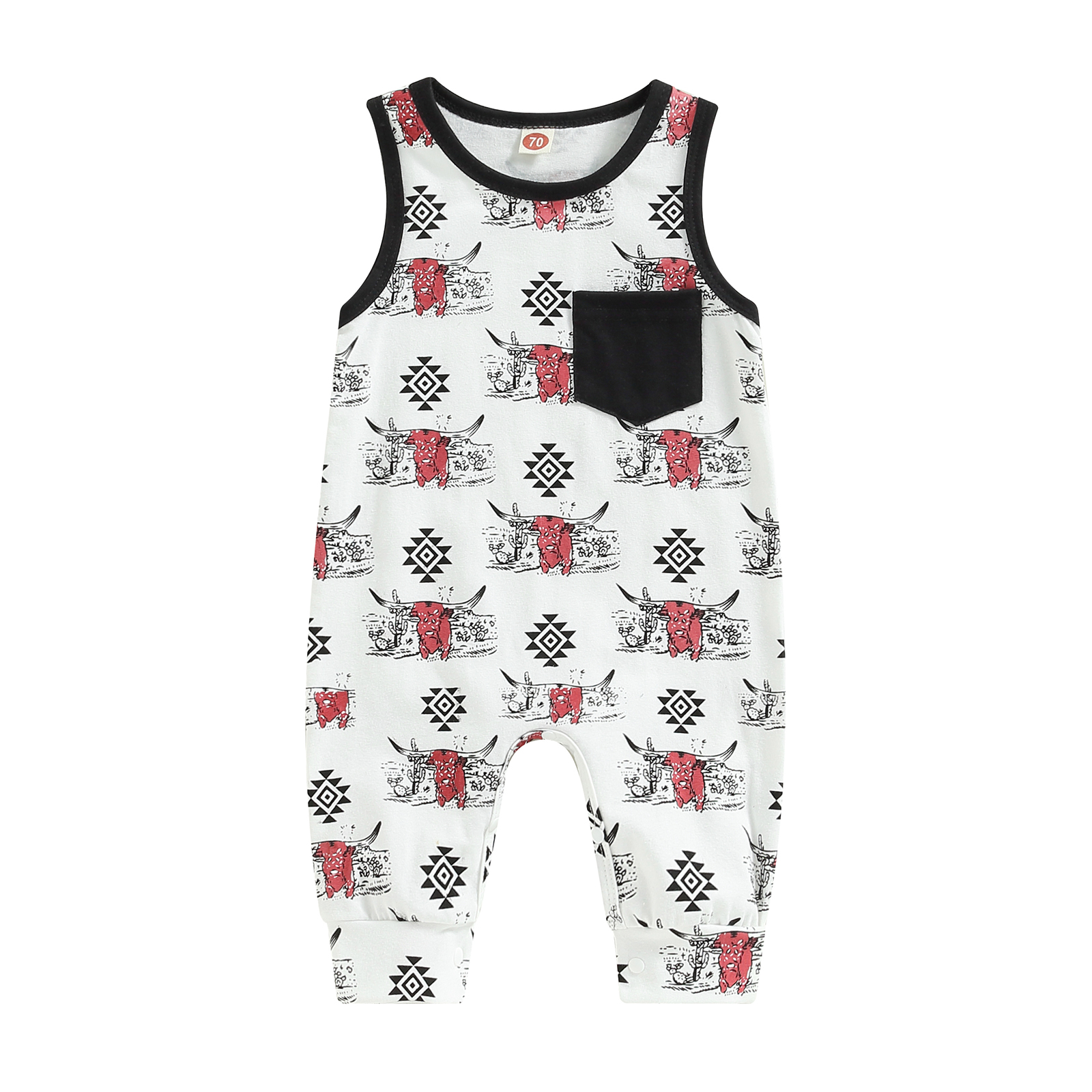 Newborn Baby Girl Boy Clothes 3M 6M 12M 18M Romper Onesie Cow Print Bodysuit One Piece Rib ...
