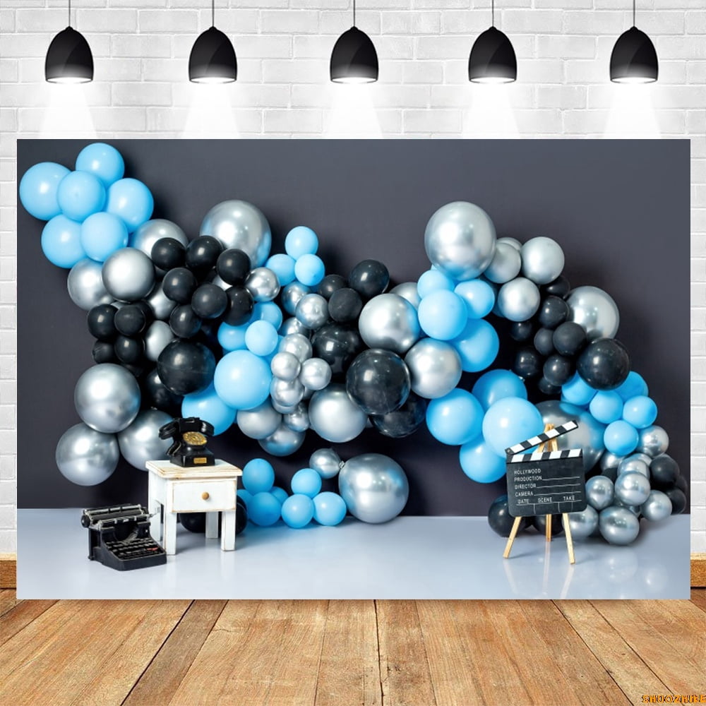 Newborn Baby Girl Boy Portrait Photography Backdrop r Arch Balloons ...