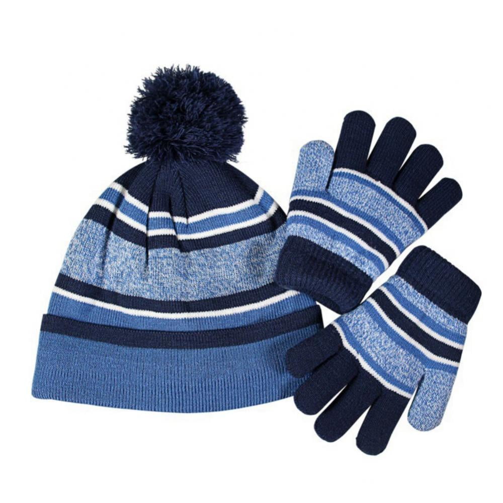 Cotton Beanie Hat with Gloves for Newborn Baby Girl Boys, Infant Winter ...