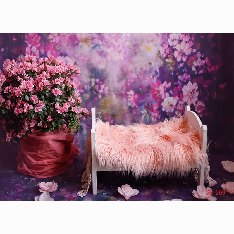 Newborn Baby Girl Photography Tree Swing And Fur Digital Backdrop ...