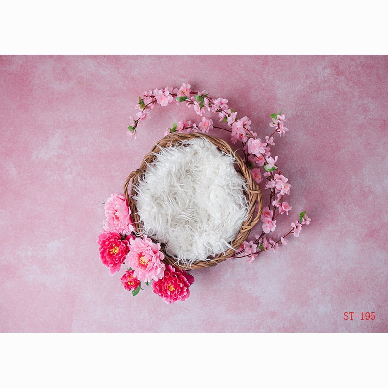 Newborn Baby Girl Photography With Tree Swing And Fur Digital Backdrop ...
