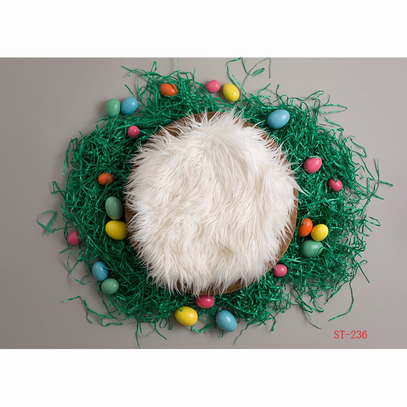 Newborn Baby Girl Photography With Tree Swing And Fur Digital Backdrop ...