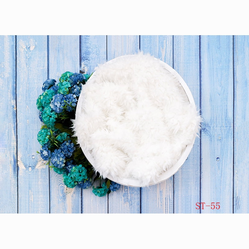 Newborn Baby Girl Photography With Tree Swing And Fur Digital Backdrop ...