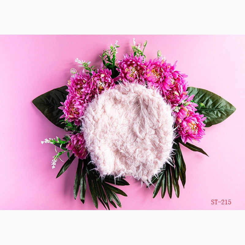 Newborn Baby Girl Photography With Tree Swing And Fur Digital Backdrop ...