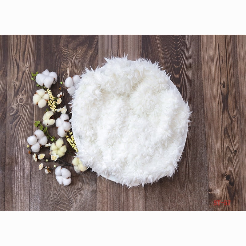 Newborn Baby Girl Photography With Tree Swing And Fur Digital Backdrop ...