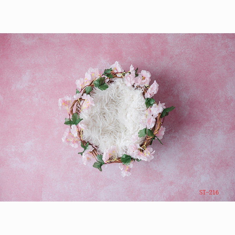 Newborn Baby Girl Photography With Tree Swing And Fur Digital Garland ...