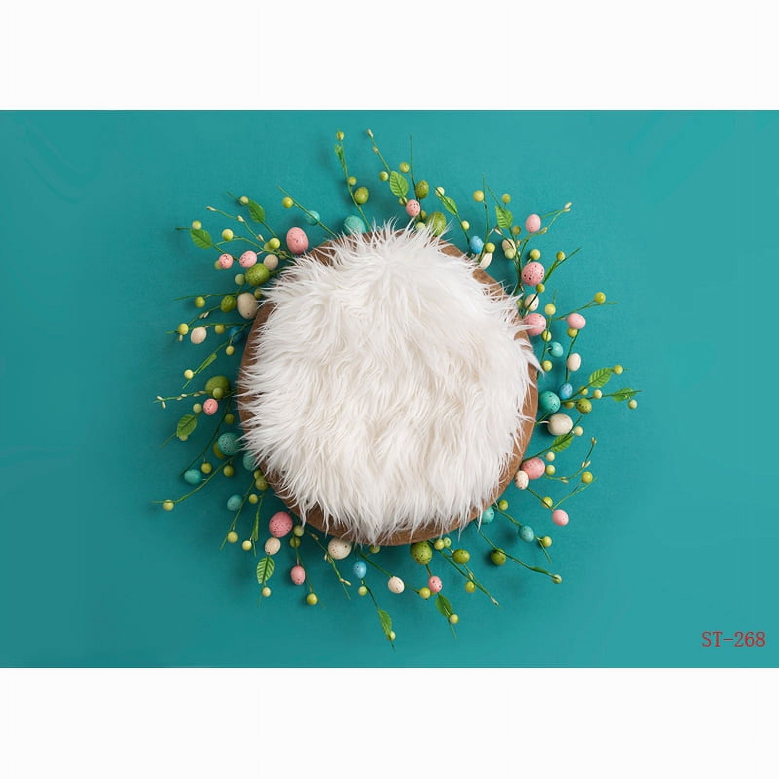 Newborn Baby Photography With Tree Swing And Fur Digital Garland ...