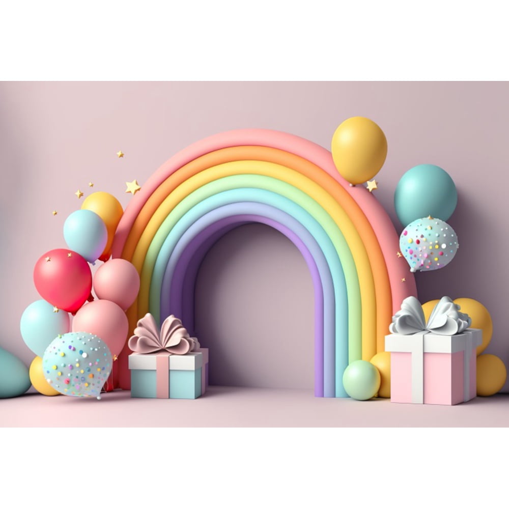 Newborn Baby Portrait Backdrop 3D Colorful Air Balloon Cloud Boy Girl ...