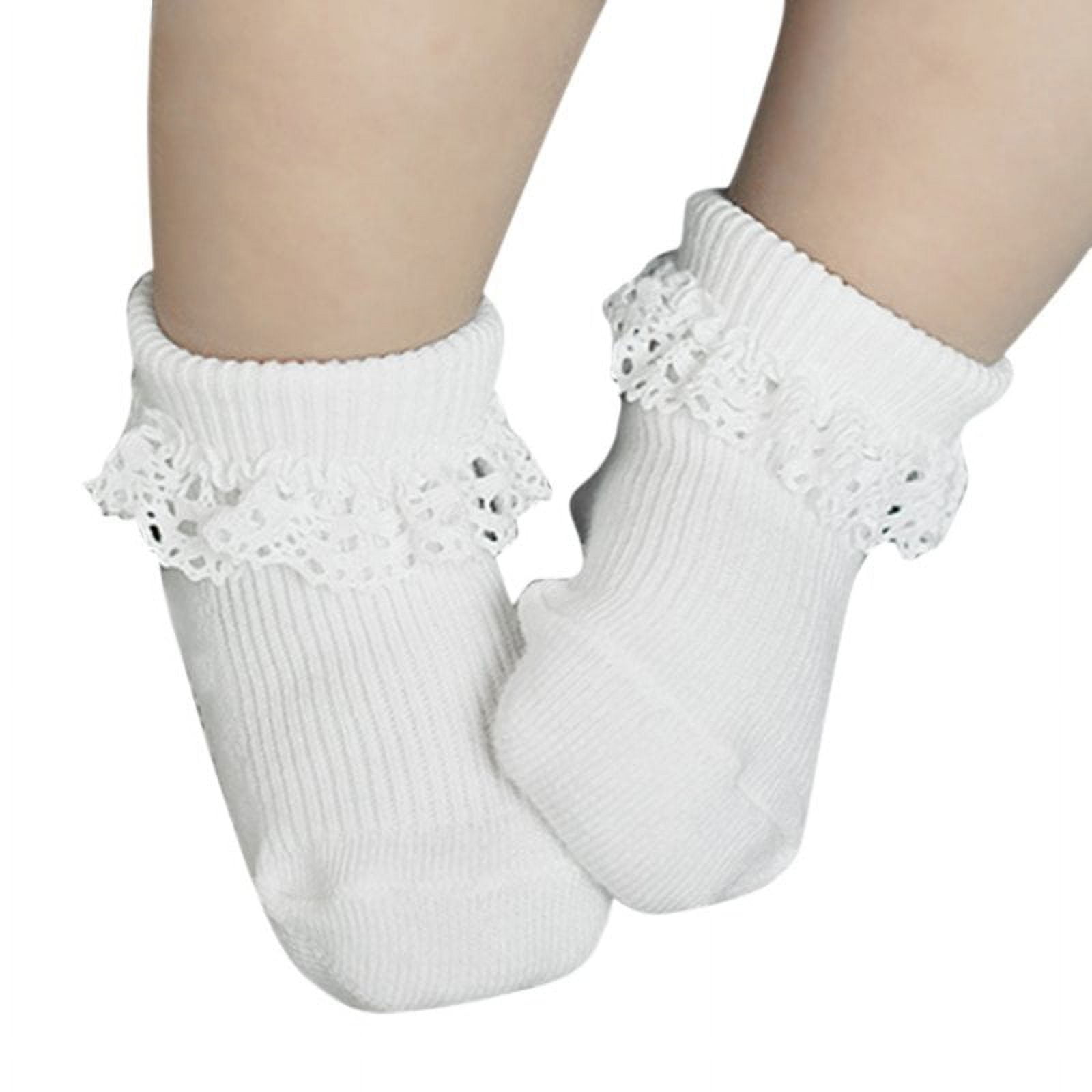 Newborn Baby Princess Girl Soft Cotton Lace Socks Ruffle Frilly Ankle ...