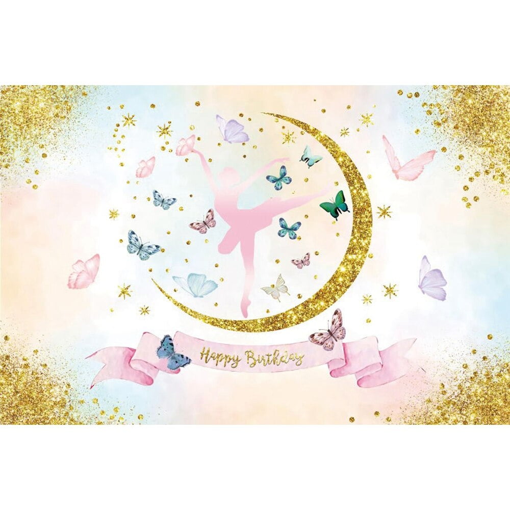 Newborn Baby Shower Birthday Party Backdrop Gold Crown Boy Girl Pink ss ...