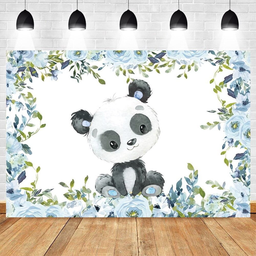 Newborn Baby Shower Boy Or Girl Birthday Panda Photography Backdrop ...