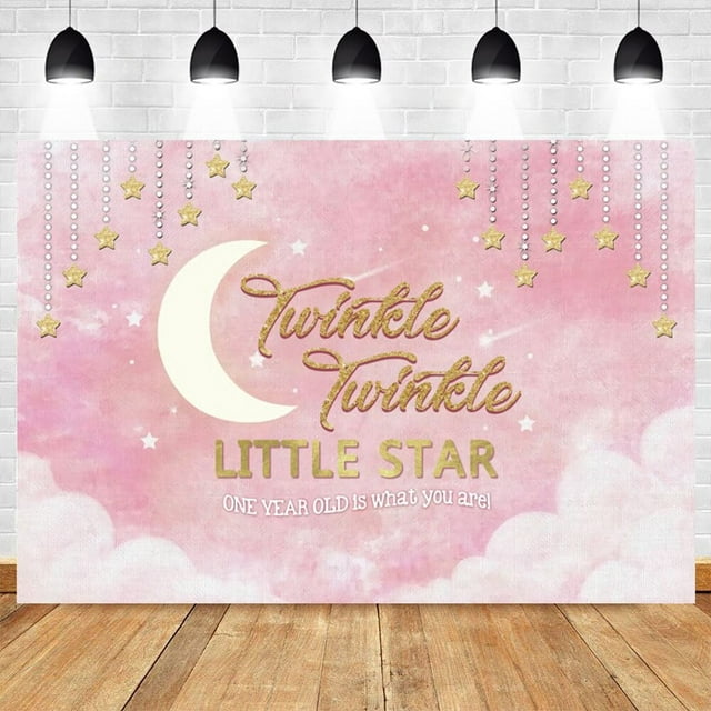 Newborn Baby Shower Gender Reveal Backdrop Starry Sky Star Moon Cloud ...