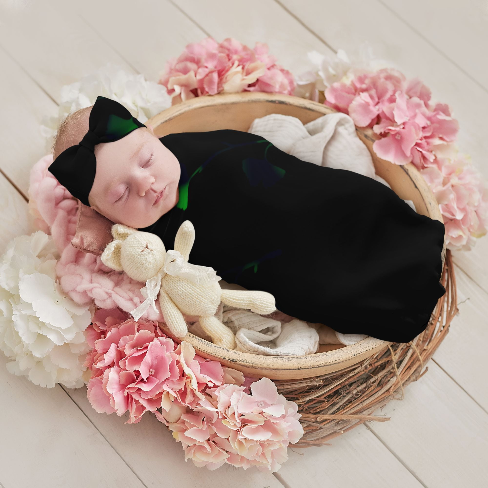 Newborn Baby Swaddle Blankets Colorful Leaves Art Pattern Soft And Cozy ...