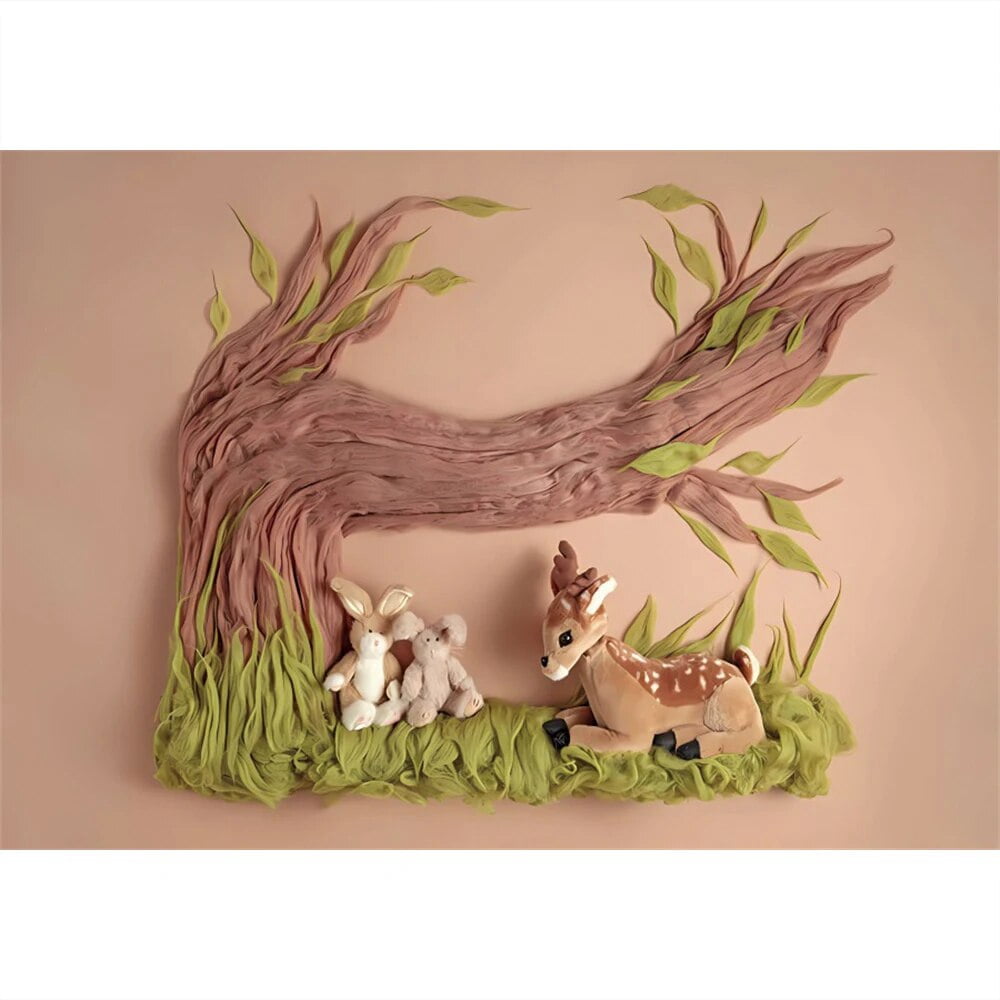 Newborn Backdrop Baby Shower Spring Flower Wood Floor Swing Birthday ...
