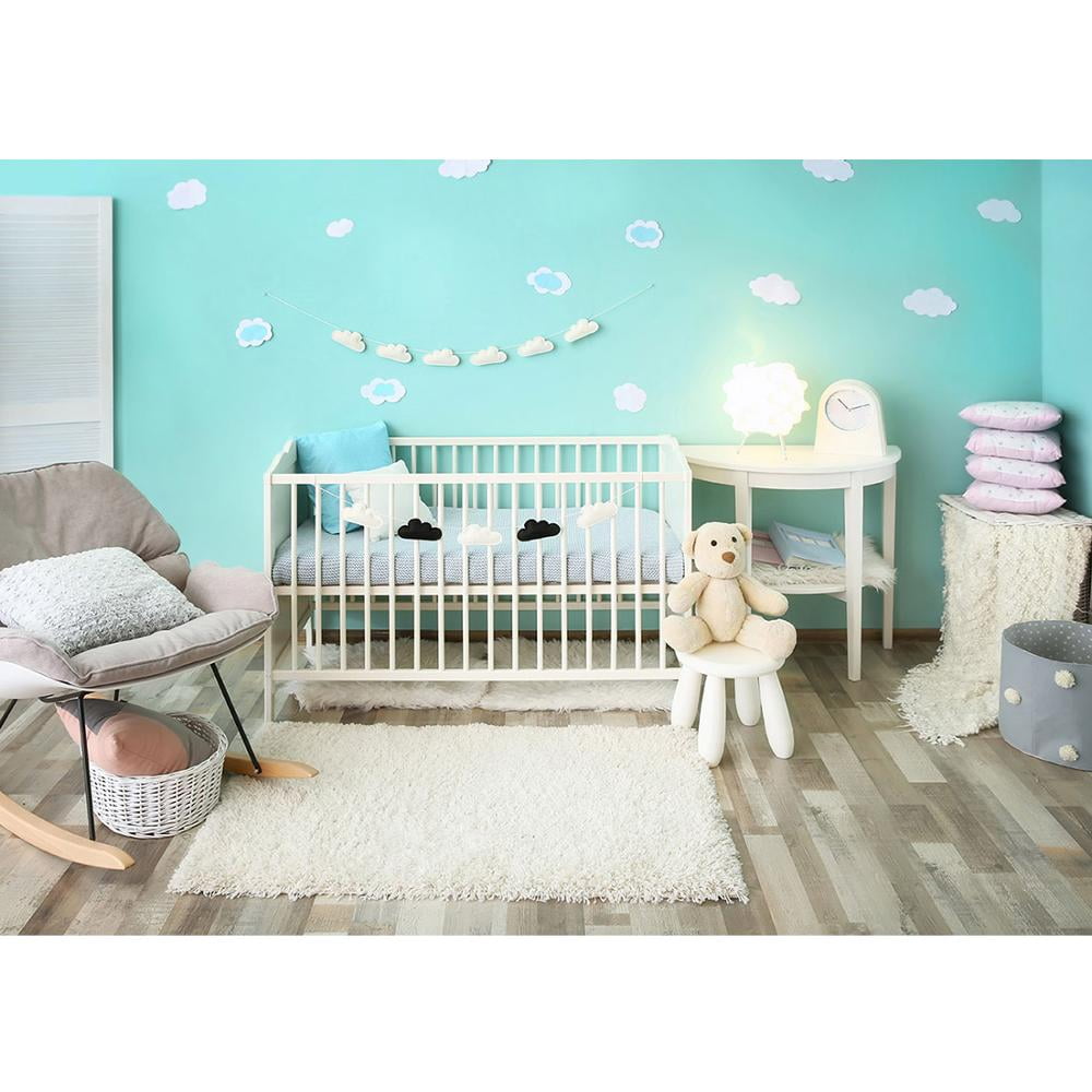 Newborn Bed Room Green Wall Birthday Background ration For Baby Shower ...
