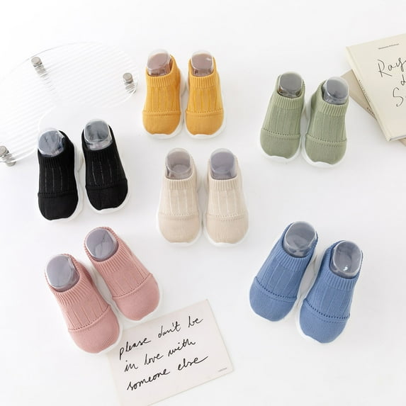 Newborn Boys Girls Walking Shoes Non Slip Sock Shoe Newborns Breathable ...