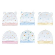 Gerber Baby Boy or Girl Unisex White Beanie Cotton Caps, 3-Pack, Sizes ...