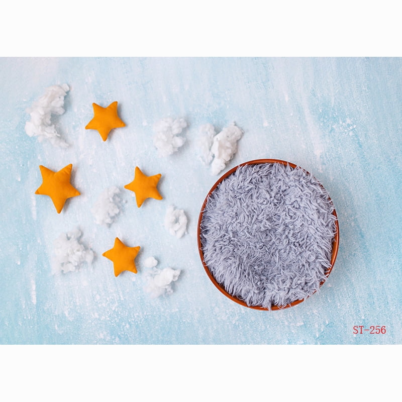 Newborn Digital Background With Yellow Stars And Fir Photography ...