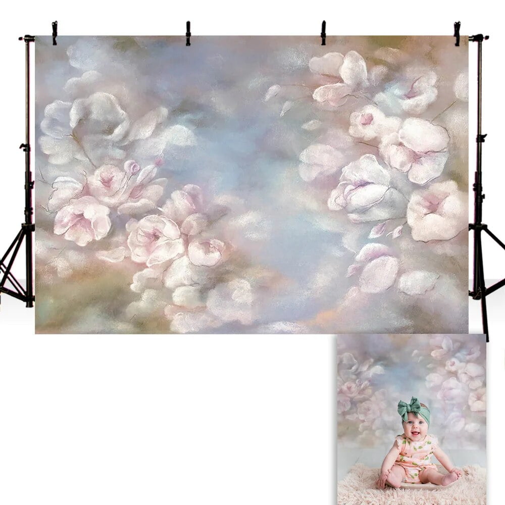 Newborn Floral Portrait Photography Backdrop Kids Art Abstract Floral ...