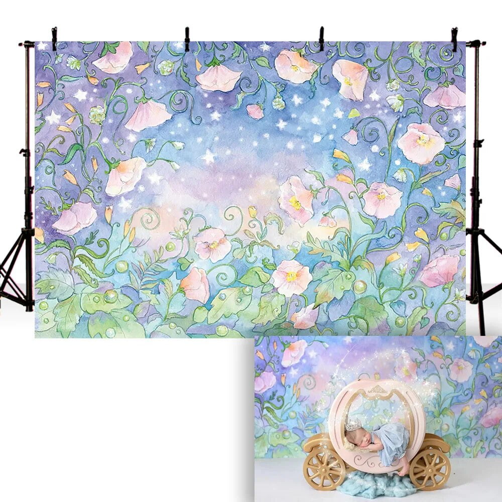 Newborn Floral Portrait Photography Backdrop Kids Art Abstract Floral ...