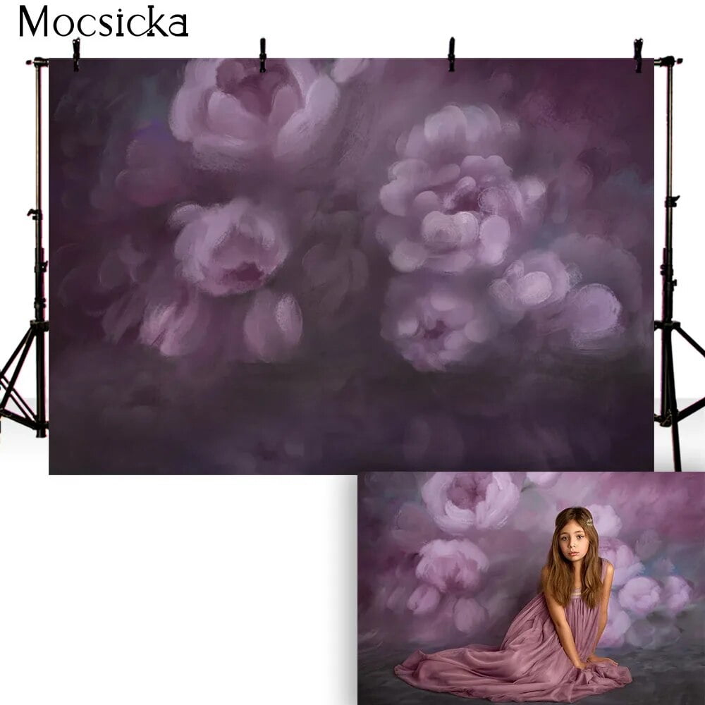 Newborn Floral Portrait Photography Backdrop Kids Art Abstract Floral ...